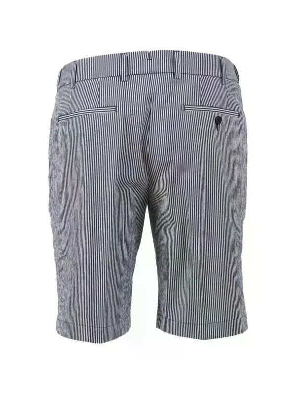 BERWICH Striped Straight-leg Bermuda Shorts - Blue