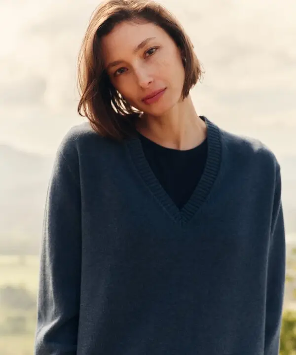 Jenni Kayne Simone V-neck Sweater - Blue