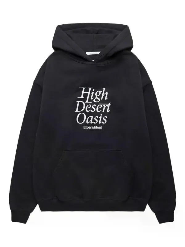 LIBERAIDERS Slogan-print Hoodie - Black