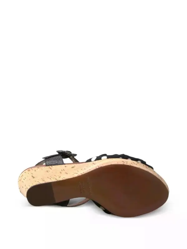 Dolce & Gabbana Polka-dot Knotted Wedge Sandals