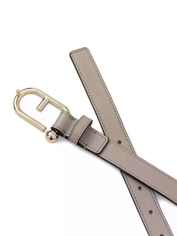 Furla Nuvola Leather Belt - Neutrals