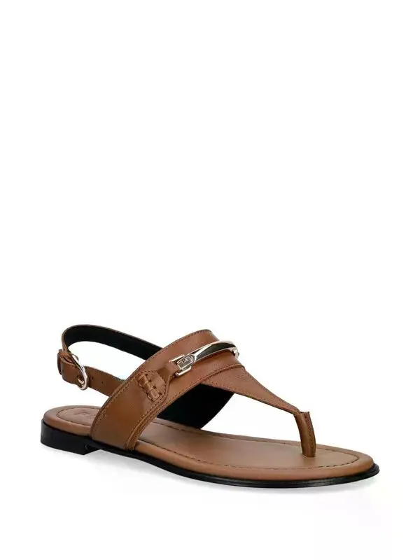 Furla Logo Plaque Buckled Sandals