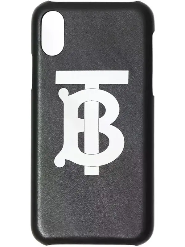 Burberry Monogram Motif Leather Iphone X/xs Case - Black