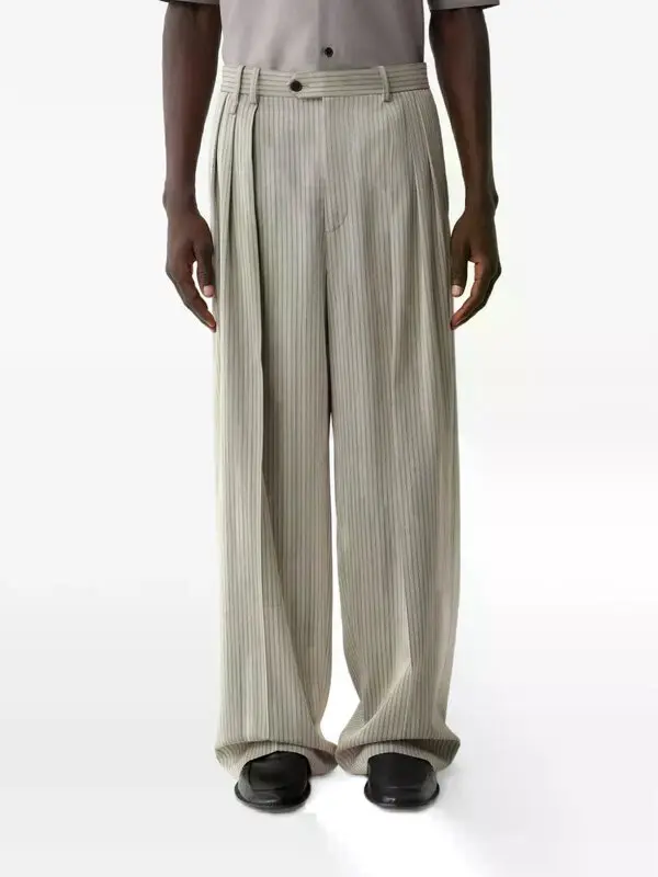 Calvin Klein Pinstripe Pleated Trousers