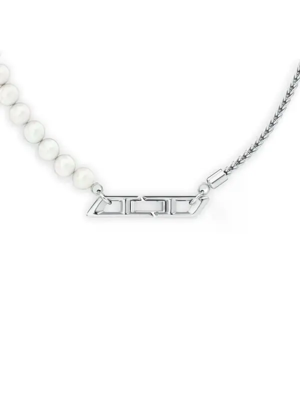 DIESEL® Sterling Pearl Embellished Necklace