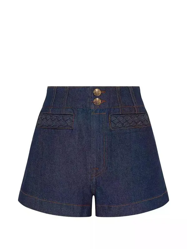 Zimmermann Awaken Braided-trim Shorts - Blue