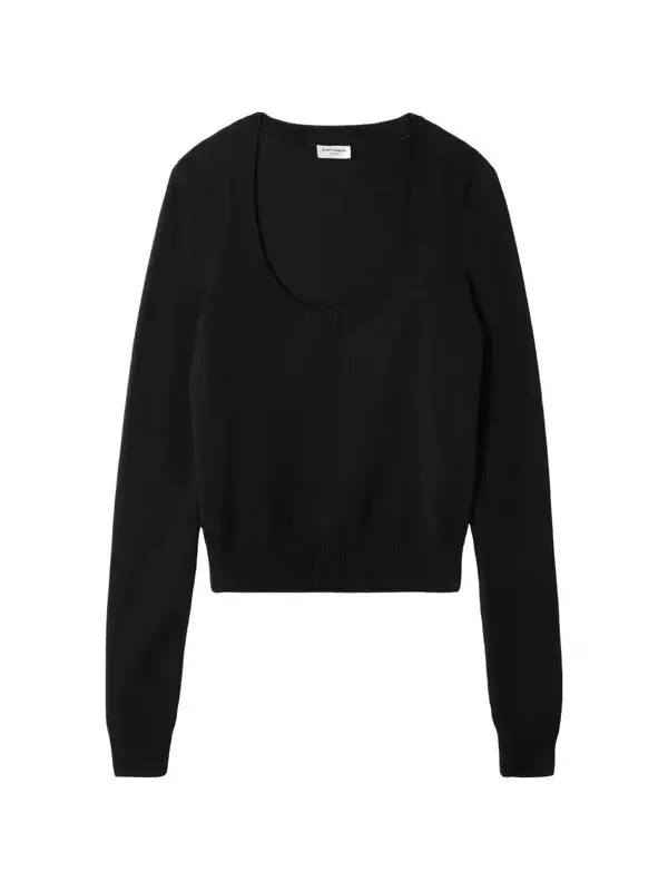 Saint Laurent Scoop-neck Knitted Sweater