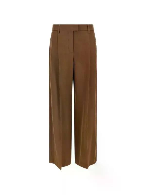Brunello Cucinelli Monile Wide-leg Trousers - Brown