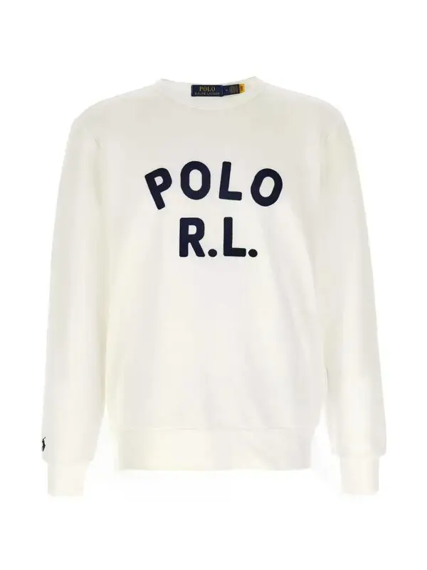 Polo Ralph Lauren Embroidered Pony Logo Crewneck Sweater - White