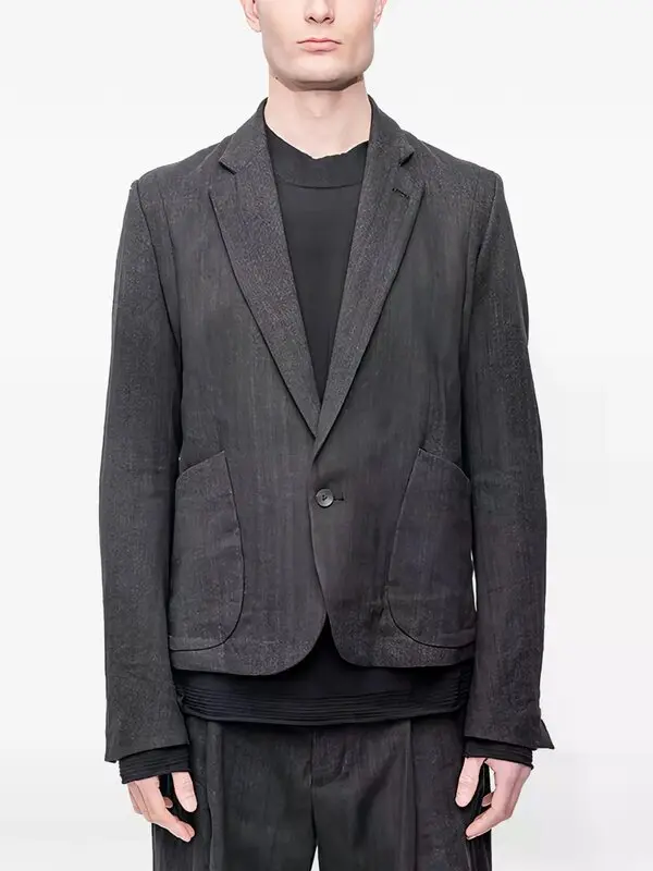 THE VIRIDI-ANNE Herringbone-pattern Notch-lapels Blazer