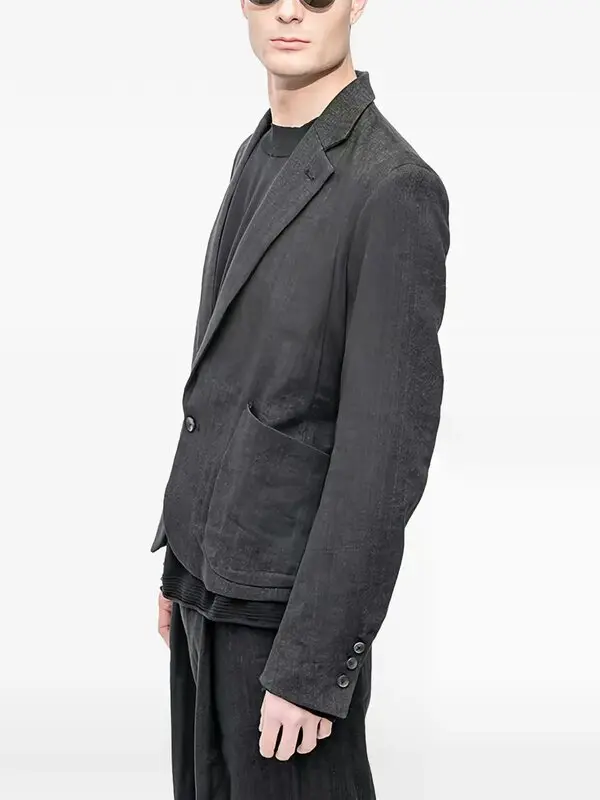 THE VIRIDI-ANNE Herringbone-pattern Notch-lapels Blazer