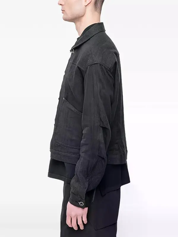 THE VIRIDI-ANNE Herringbone-pattern Jacket