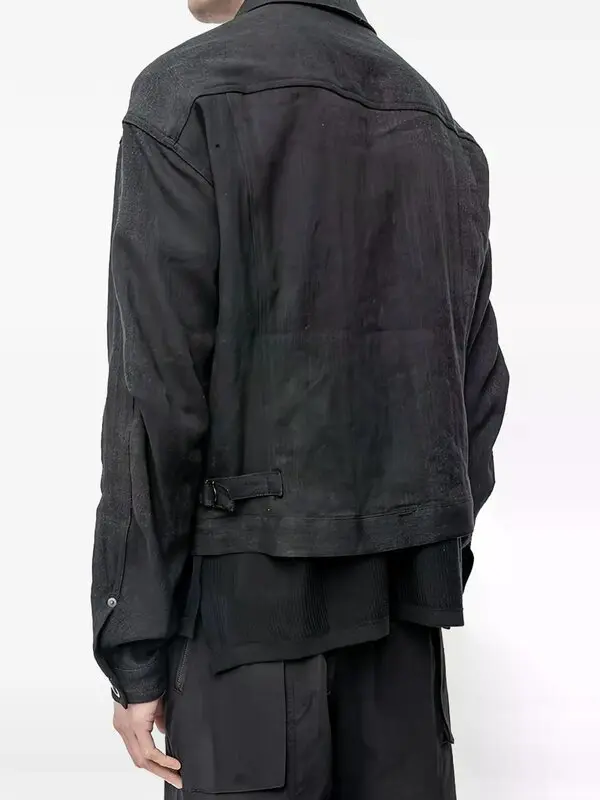 THE VIRIDI-ANNE Herringbone-pattern Jacket