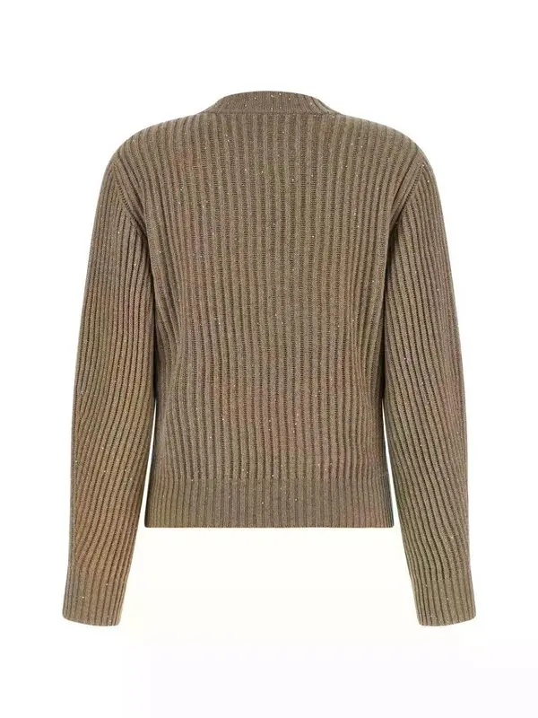Brunello Cucinelli Rib-knit Sequin Embellished Sweater
