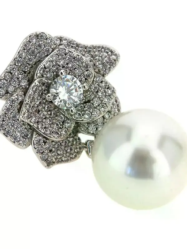SELF-PORTRAIT Crystal Embellished Flower Earrings