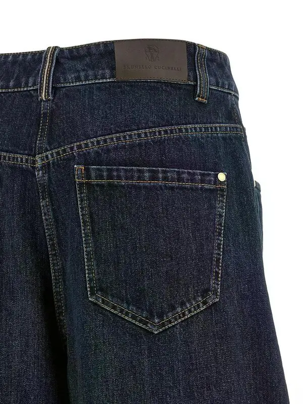 Brunello Cucinelli Monile Detail Wide Barrel Jeans
