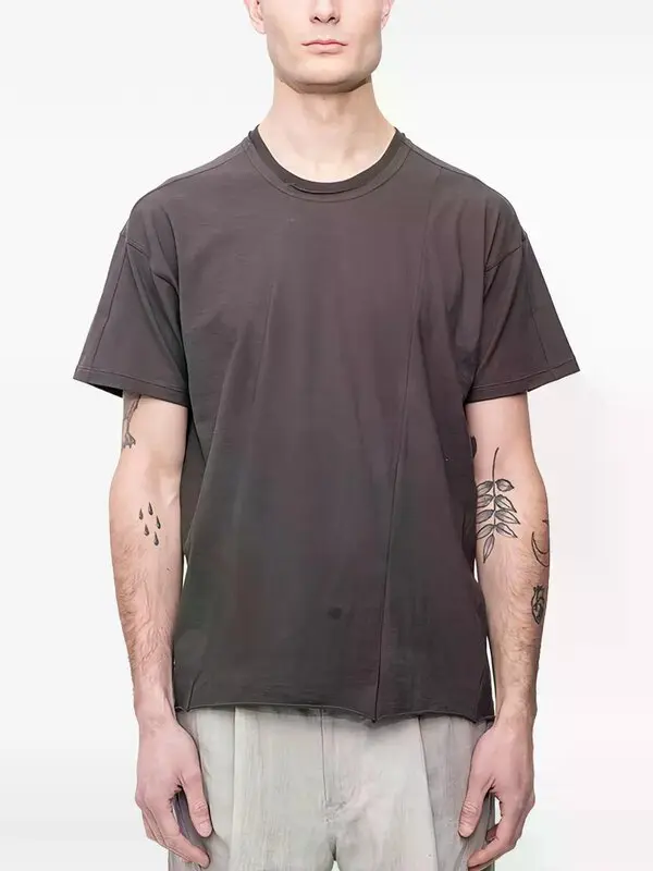 THE VIRIDI-ANNE Raw-edge Short-sleeve T-shirt