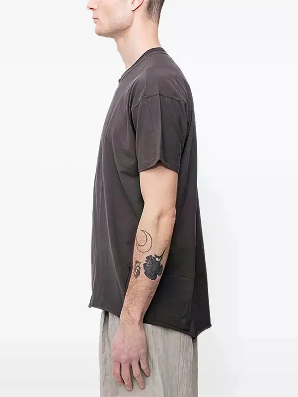 THE VIRIDI-ANNE Raw-edge Short-sleeve T-shirt