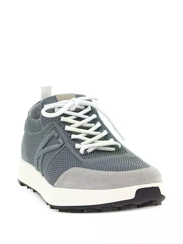 Kiton Suede Panelled Slip-on Sneakers