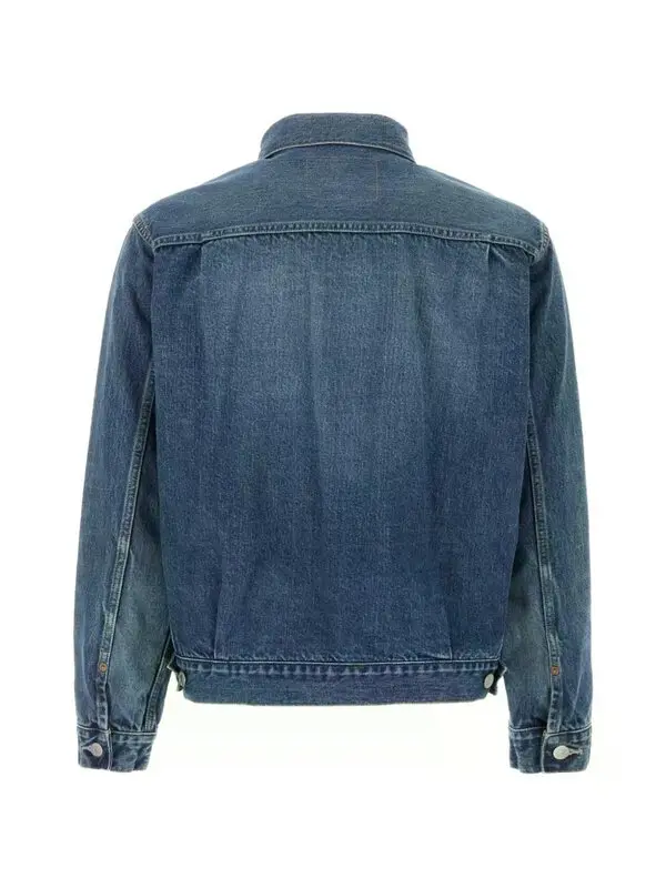 Y’s Pleated-detail Denim Jacket