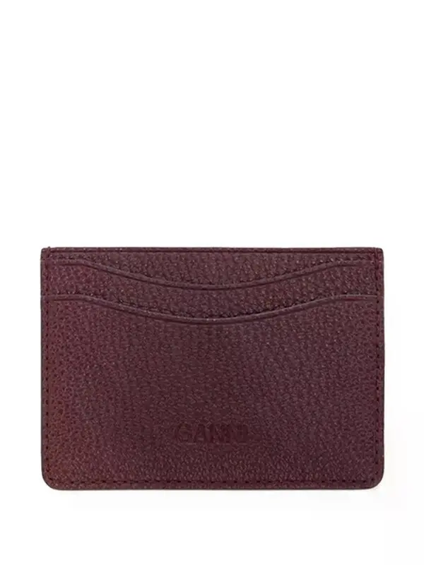 GANNI Bou Logo-plaque Cardholder - Purple