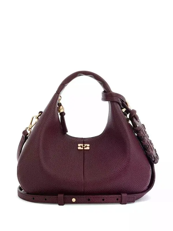 GANNI Knotted Handle Shoulder Bag - Red