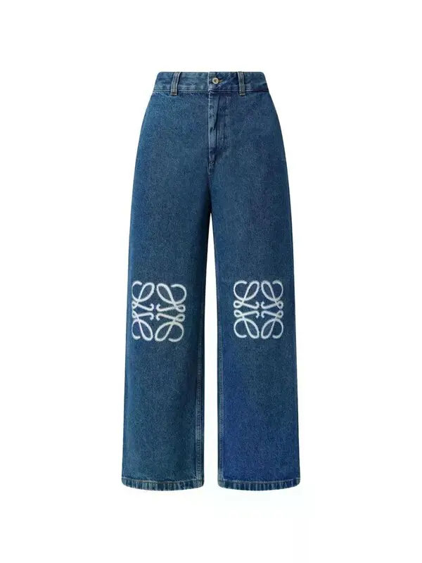 Loewe Anagram Baggy Jeans - Blue