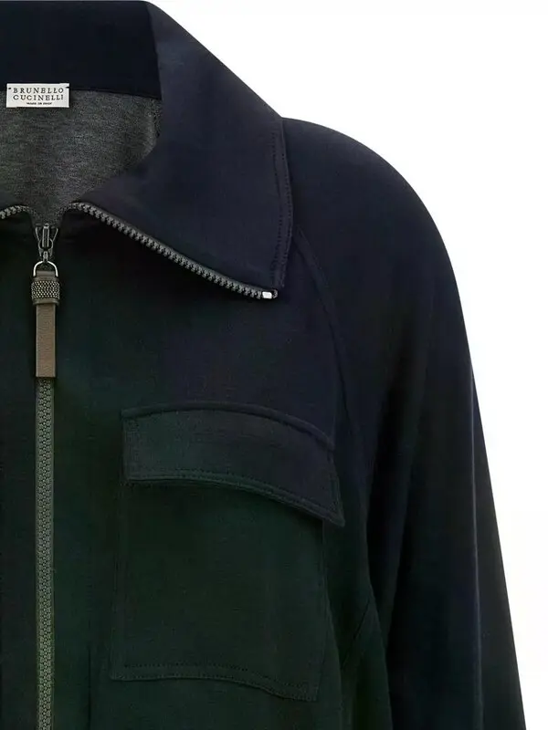 Brunello Cucinelli Monile Embellished Zip-up Sweatshirt