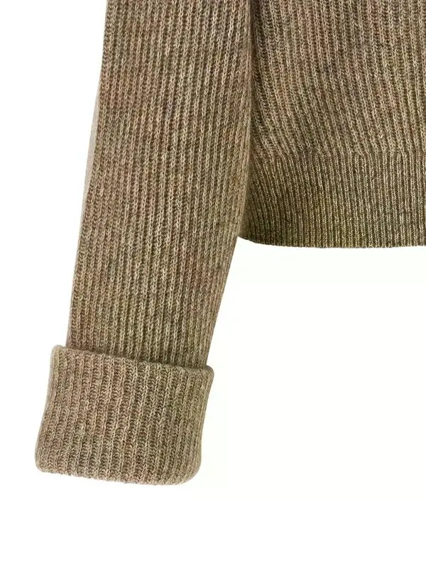 Brunello Cucinelli Monile English Rib-stitch Cardigan