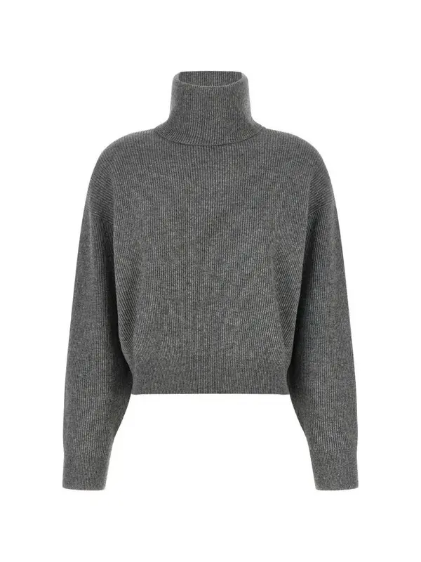 Brunello Cucinelli Monile Ribbed Sweater - Grey