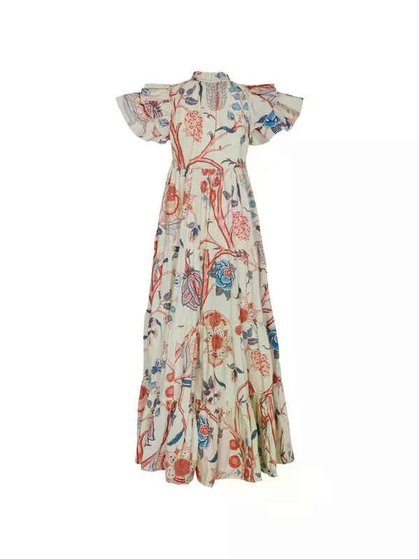 PHILIPPA 1970 Venus Floral-print Tiered Maxi Dress