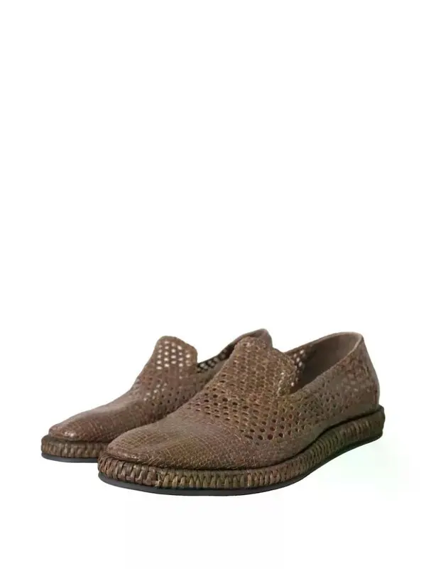 Dolce & Gabbana Woven Cutout Loafers