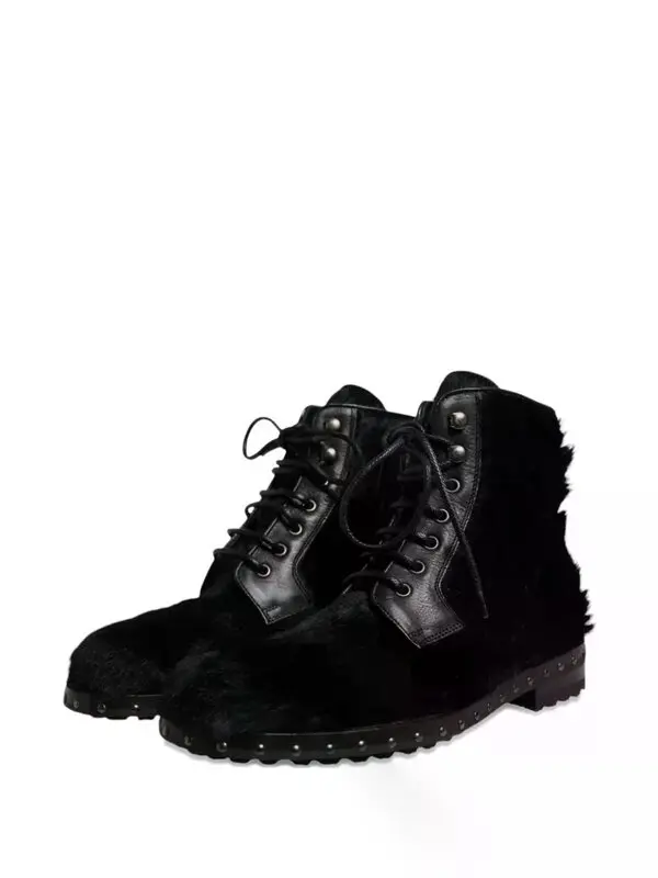 Dolce & Gabbana Stud-trimmed Haircalf Boots