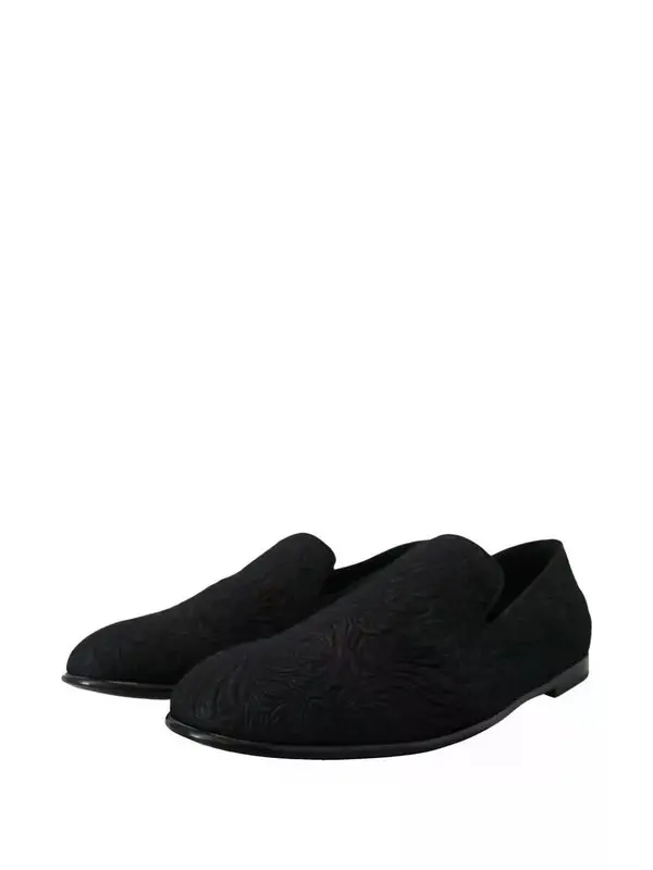 Dolce & Gabbana Floral Jacquard Brocade Loafers