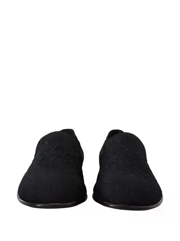 Dolce & Gabbana Floral Jacquard Brocade Loafers