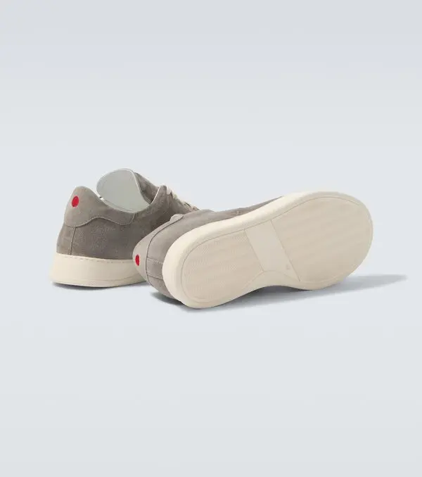 Kiton Suede Lace-up Sneakers - Grey