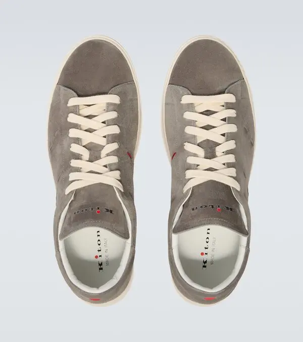 Kiton Suede Lace-up Sneakers - Grey
