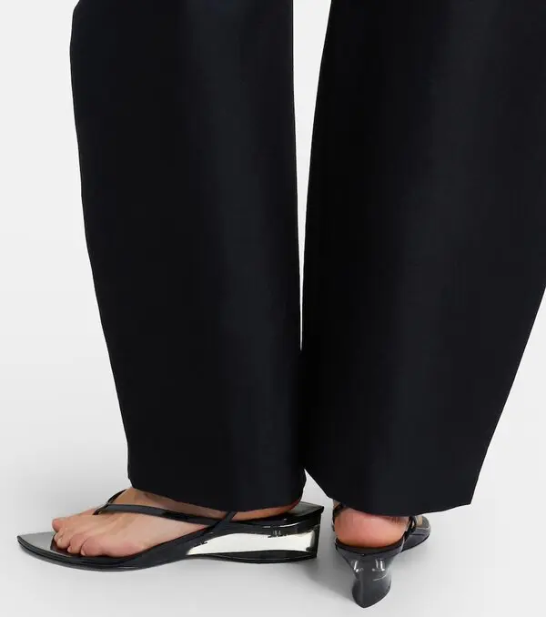 Alaïa Invisible Patent Leather Thong Sandals With Buckle-fastening Ankle Strap