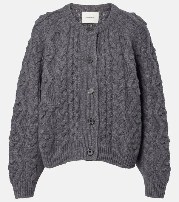 LISA YANG Cable-knit Cashmere Cardigan