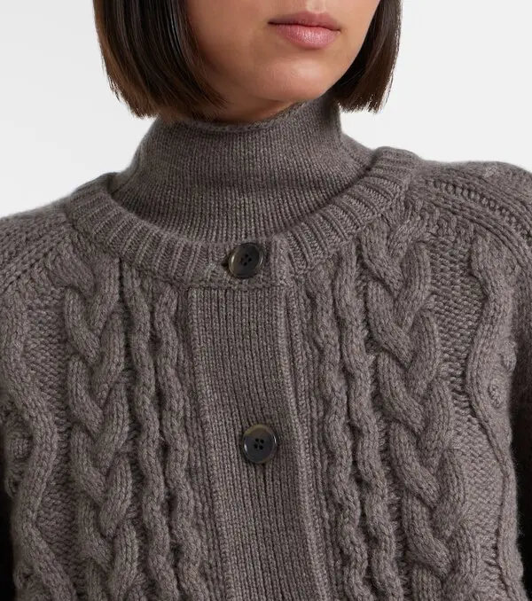 LISA YANG Winroe Cable-knit Cashmere Cardigan