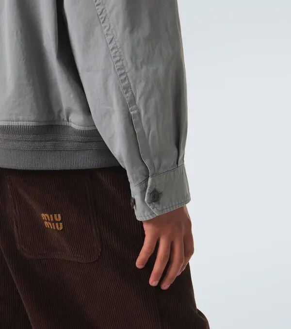 Miu Miu Cotton Twill Blouson Jacket