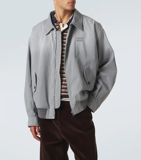 Miu Miu Cotton Twill Blouson Jacket