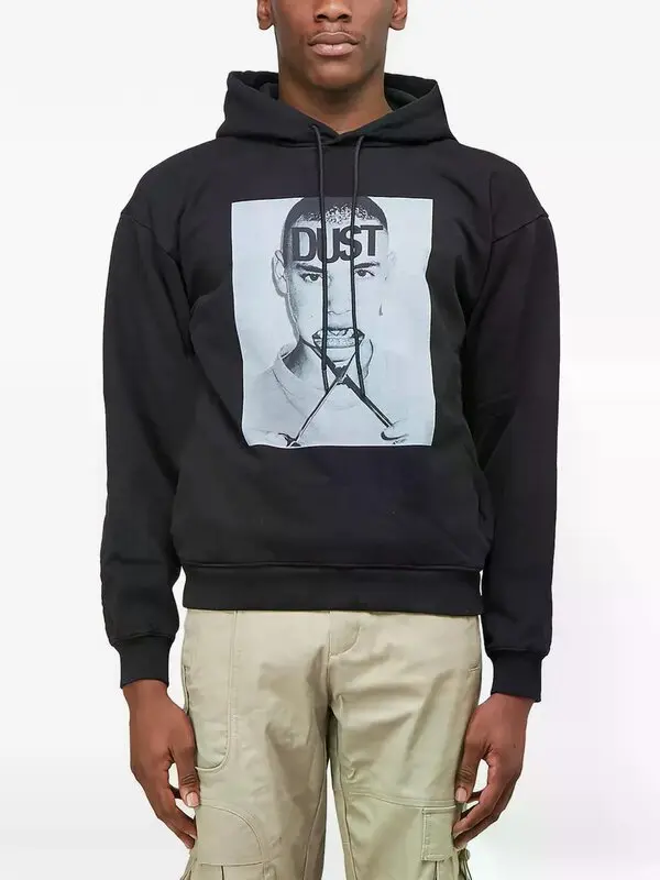 DUST Printed Hoodie - Black