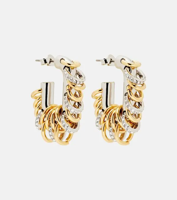 Rabanne Punk Xl Link Embellished Earrings - Silver