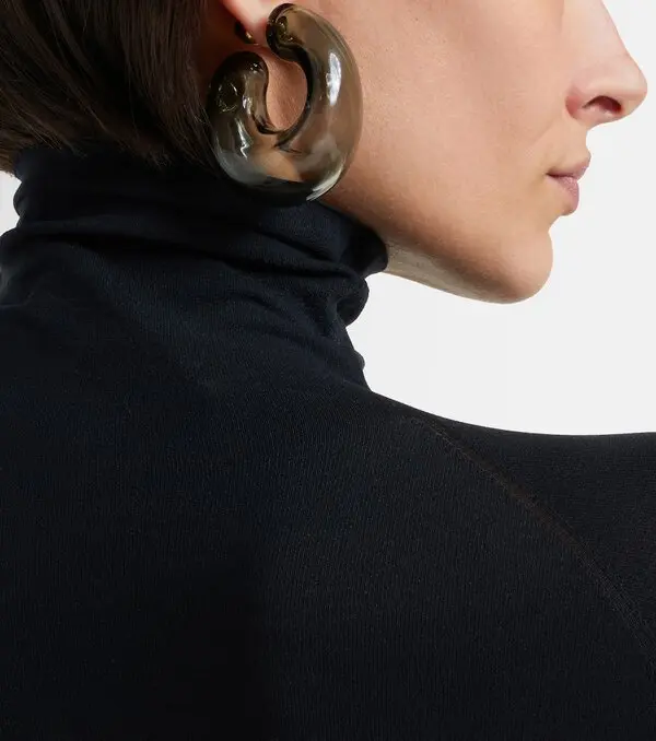 Alaïa Bubble Hoop Earrings - Grey
