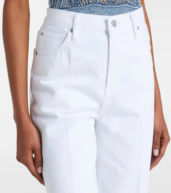 FRAME Eyelet Embroidered Flared Jeans