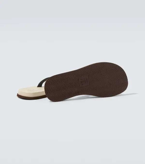 Brunello Cucinelli Suede Thong Sandals