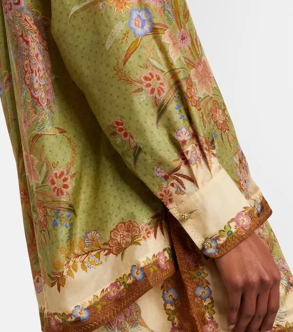 Zimmermann Indra Printed Silk Shirt