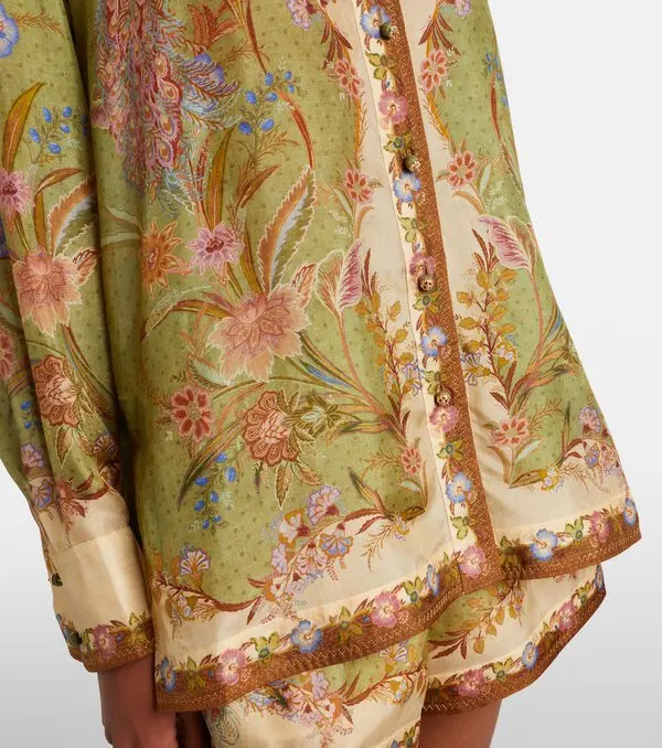 Zimmermann Indra Printed Silk Shirt