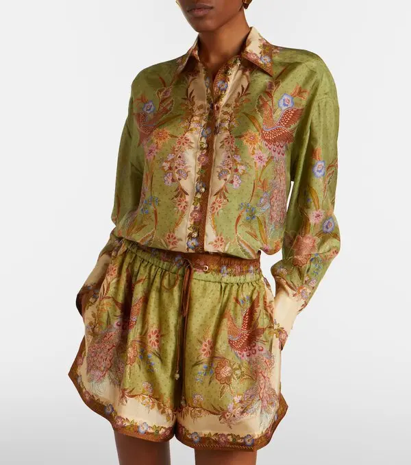 Zimmermann Indra Printed Silk Shirt